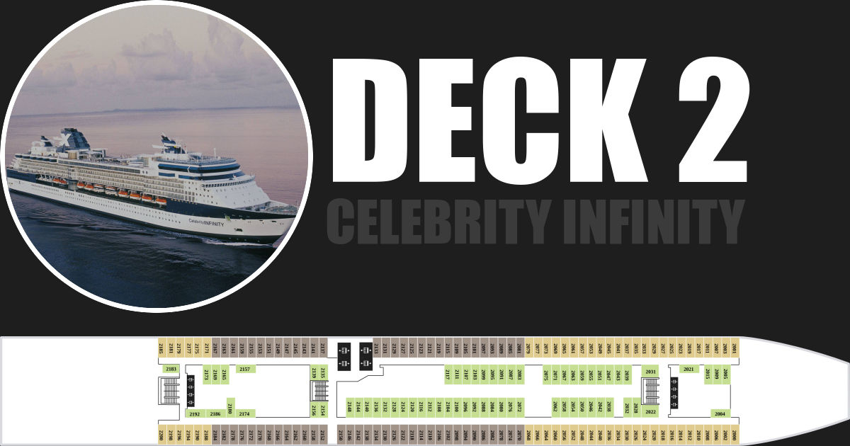 Celebrity Infinity Deck 2 - Cabins & Activities